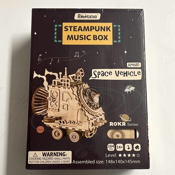 ROKR | Art | New Complete Rokr 3d Wood Puzzlemusic Box Space Vehicle ...
